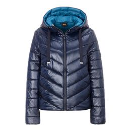 Steppjacke BOSS Orange, Damen, Gr. 38, blau (dunkelblau 404), Steppware, Obermaterial: 100% Polyamid, unifarben, casual, Langarm, Jacken, mit hellem Innenfutter