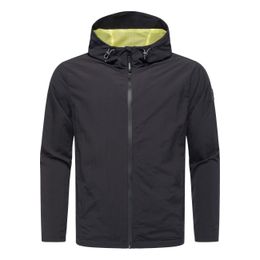 Outdoorjacke Ragwear "Lewie", Herren, Gr. L (52), schwarz, Obermaterial: 100% Nylon, Innenfutter: 100% Polyester, Basic, gerade hüftbedeckend, hoch geschlossener Ausschnitt, Langarm weit elastischer Bund mit innenliegendem Gummizug, Jacken, Übergangsjacke mit wasserdichtem Reißverschluss