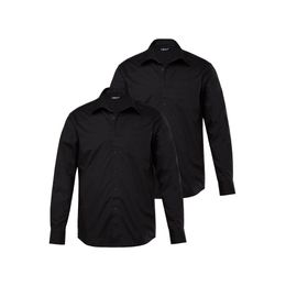 Men Plus Business Shirt male Black size 5XL