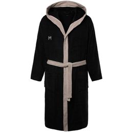 Men Plus Long Bathrobe male Black size 7XL