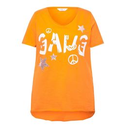 Angel of Style Shirt 'Gang' Damen Gr&ouml;&szlig;e 9XL silbergrau / orange / wei&szlig;