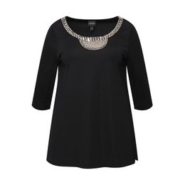Ulla Popken Shirt Damen Gr&ouml;&szlig;e XXXL/4XL schwarz / transparent