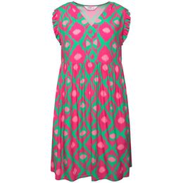Angel of Style Kleid Damen Größe 46 grün / pink Winterkleid