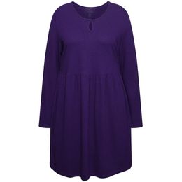 Ulla Popken Tunika Damen Gr&ouml;&szlig;e 5XL/6XL dunkellila / schwarz