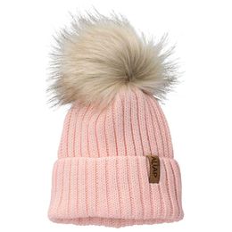 Aliap Mütze Mädchen Größe 52/54 beige / braun / rosa