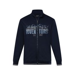 Men Plus Zip-Up Hoodie male Blue size 8XL