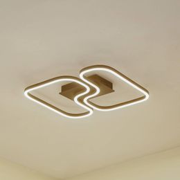 LUCANDE LED-Deckenleuchte Amiya, 47,6 cm, schwarz, Aluminium