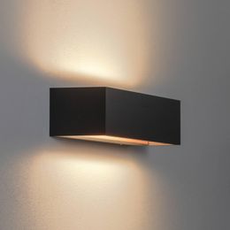 Bega LED-Wandleuchte Studio Line, schwarz, Metall, 30 cm