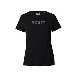 Guess T-Shirt 'Briana' Damen Gr&ouml;&szlig;e XXS schwarz / silber