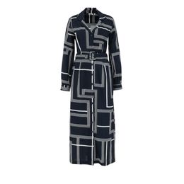 WE Fashion Blusenkleid Damen Gr&ouml;&szlig;e 44 navy / wei&szlig; Winterkleid