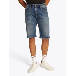 Jeansshorts Tommy Jeans "RONNIE SHORT", Herren, Gr. 30, N-Gr, blau (schwarz denim), Denim/Jeans, Obermaterial: 99% Baumwolle, 1% Elasthan, casual, Jeans