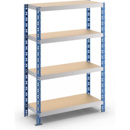 eurokraft basic Universal-Steckregal, stabil, Spanplattenböden, HxBxT 1508 x 1050 x 400 mm, Grundregal