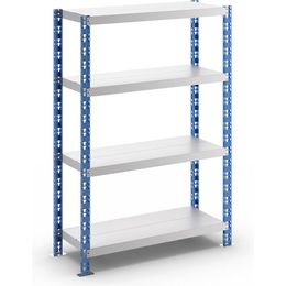 eurokraft basic Universal-Steckregal, stabil, Stahlblechböden, HxBxT 1508 x 1050 x 400 mm, Grundregal