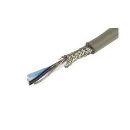 Alpha Wire Twisted Pair Data Cable, 1 Pairs, 0.23 mm&sup2;, 2 Cores, 24 AWG, Screened, 50m, Grey Sheath - B963013