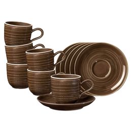 Seltmann Weiden Espressotassen mit Untertassen Terra 0,09 l 6er Set