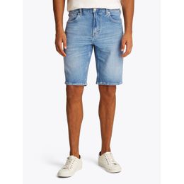 Jeansshorts Tommy Hilfiger "BROOKLYN SHORT", Herren, Gr. 34, N-Gr, bay indigo, Denim/Jeans, Obermaterial: 99% Baumwolle, 1% Elasthan, casual, slim fit, Jeans