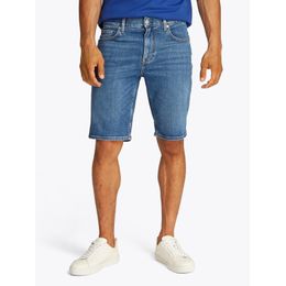 Jeansshorts Tommy Hilfiger "BROOKLYN SHORT STR", Herren, Gr. 31, N-Gr, blau (creek blau), Denim/Jeans, Obermaterial: 99% Baumwolle, 1% Elasthan, casual, slim fit, Jeans