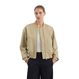 Marc O'Polo Outdoorjacke MARC O'POLO "aus recyceltem Polyester-Twill", Damen, Gr. 44, beige (dusty sand), Obermaterial: 100% Polyester, unifarben, casual, regular fit, Langarm Rippbündchen, Jacken