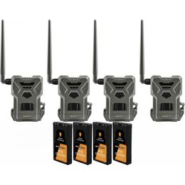 SPYPOINT FLEX-M Wildkamera 4er Pack + 4 LIT22 Akkus