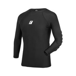 Funktionsshirt Reusch "Compression Shirt Soft Padded", Herren, Gr. L, schwarz, 52% Polyester, 40% Polyurethan, 8% Elasthan, unifarben, sportlich, lang, Rundhals, Langarm, Shirts, mit integriertem Ellbogenschutz