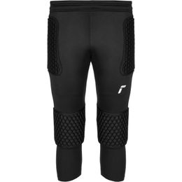 Torwarthose Reusch "Contest 3/4 Short Advance", Kinder, Gr. L, EURO-Größen, silber (schwarz, silberfarben), 100% Polyester, mehrfarbig, sportlich, lang, Hosen, mit komfortabler Polsterung