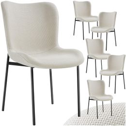 TecTake&reg; Polsterstuhl, ergonomische Form mit hoher R&uuml;ckenlehne, bodenschonende Kunststoffkappen, 54 x 62 x 90 cm