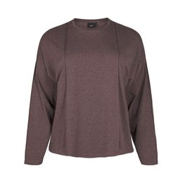 ZIZZI Shirt 'MKarla' Damen Gr&ouml;&szlig;e 9XL/10XL braunmeliert