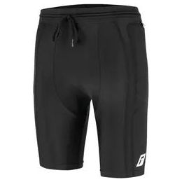 Torwarthose Reusch "Compression Short XRD", Kinder, Gr. XXS, EURO-Größen, schwarz, 52% Polyester, 40% Polyurethan, 6% Elasthan, 2% Elastodien, unifarben, sportlich, kurz, Hosen, mit gepolsterten Einsätzen