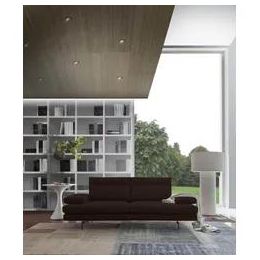 3-Sitzer Calia italia "Toby Wing, Designsofa, hochwertige Verarbeitungsdetails, bequem", braun (testa di moro antares), B:208cm H:90cm T:113cm, Leder ANTARES (100% Leder), Sofas, inkl. Sitztiefenverstellung und Armteilfunktion, Füße in Schwarz matt