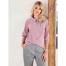 Heine Witt Damen Jeansbluse in leichter Used-Waschung, ros&eacute;, Gr&ouml;&szlig;e 36