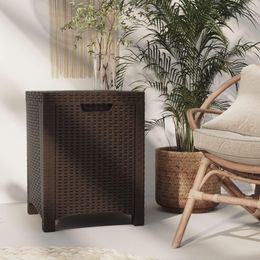 vidaXL Garten-Aufbewahrungsbox Pp Rattan | Farbe: Braun | Größe: 39 x 39 x 46 cm