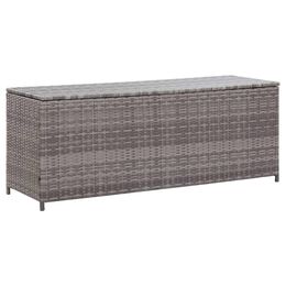 vidaXL Garden-Auflagenbox 150X50X60 Cm Poly Rattan | Farbe: Grau