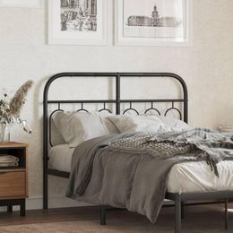 vidaXL Kopfteil Metall | Farbe: Schwarz | Größe: 120 cm