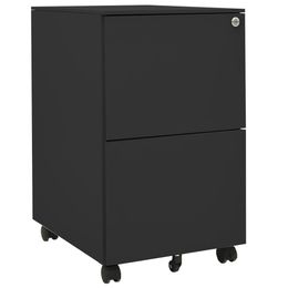 vidaXL Aktenschrank Mit Rollen 39X45X67 Cm Stahl | Farbe: Anthrazit