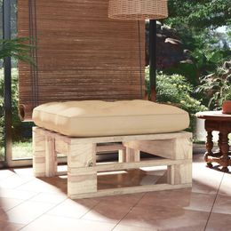 vidaXL Outdoor-Ottomane Paletten Imprägniertes Kiefernholz Beige | Holzfarbe: Braun | Modell: Ottoman