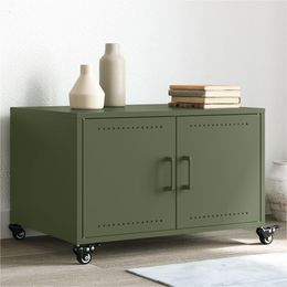 vidaXL Couchtisch 68X50X43,5 Cm Stahl | Farbe: Grün