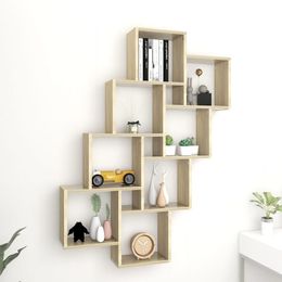 vidaXL Würfelregal 90X15X119 Cm Holzwerkstoff | Farbe: Sonoma Eiche