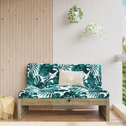 vidaXL Gartenhocker Grau 120X80 Cm Massivholz Kiefer | Farbe: Natürlich imprägniert | Modell: Sofa-Mittelstück