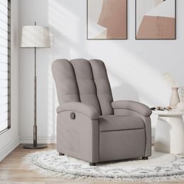 vidaXL Relaxsessel Stoff Taupe | Mit Massage: Nein | Modell: Manuelles Neigesystem