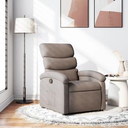 vidaXL Relaxsessel Stoff Taupe | Mit Massage: Nein | Modell: Manuelles Neigesystem