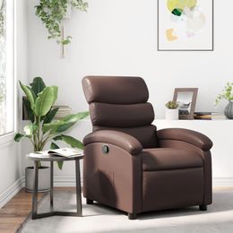 vidaXL Relaxsessel Kunstleder Braun | Mit Massage: Nein | Modell: Manuelles Neigesystem