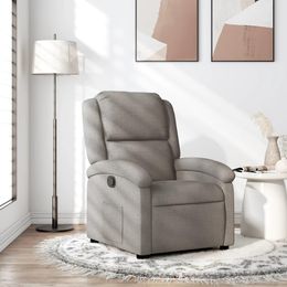 vidaXL Relaxsessel Stoff Taupe | Mit Massage: Nein | Modell: Manuelles Neigesystem