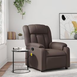 vidaXL Relaxsessel Kunstleder Braun | Mit Massage: Ja | Modell: Manuelles Neigesystem