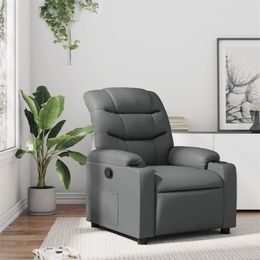 vidaXL Relaxsessel Kunstleder Grau | Mit Massage: Nein | Modell: Manuelles Neigesystem