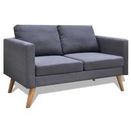 vidaXL Sofa Stoff | Farbe: Dunkelgrau | Modell: 2-Sitzer