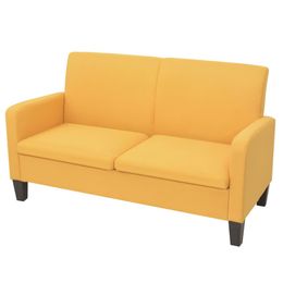 vidaXL Sofa 135 X 65 X76 Cm | Farbe: Gelb | Modell: 2-Sitzer