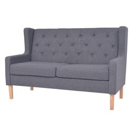 vidaXL Sofa Stoff | Farbe: Grau | Modell: 2-Sitzer