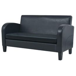 vidaXL Sofa Kunstleder Schwarz | Modell: 2-Sitzer