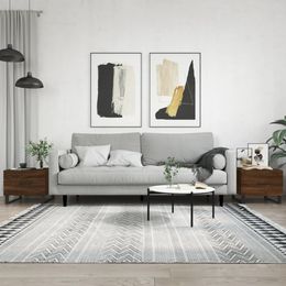 vidaXL Couchtisch 50X50X40 Cm Holzwerkstoff | Anzahl im Paket: 2 | Farbe: Braune Eiche