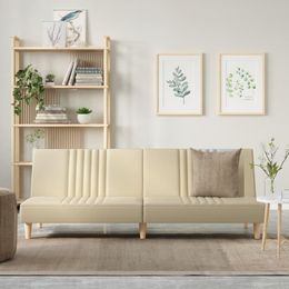 vidaXL Schlafsofa Stoff | Farbe: Creme